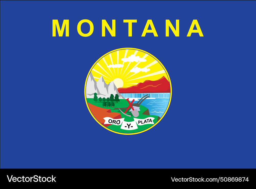 Flag of montana Royalty Free Vector Image - VectorStock
