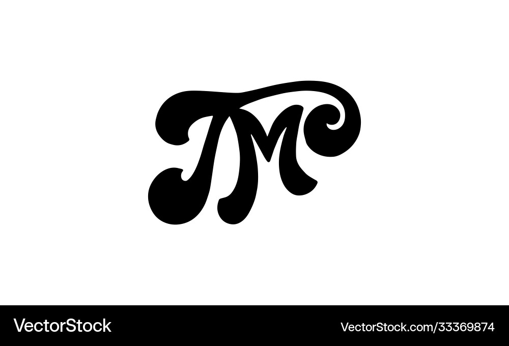Tm letter logo Royalty Free Vector Image - VectorStock