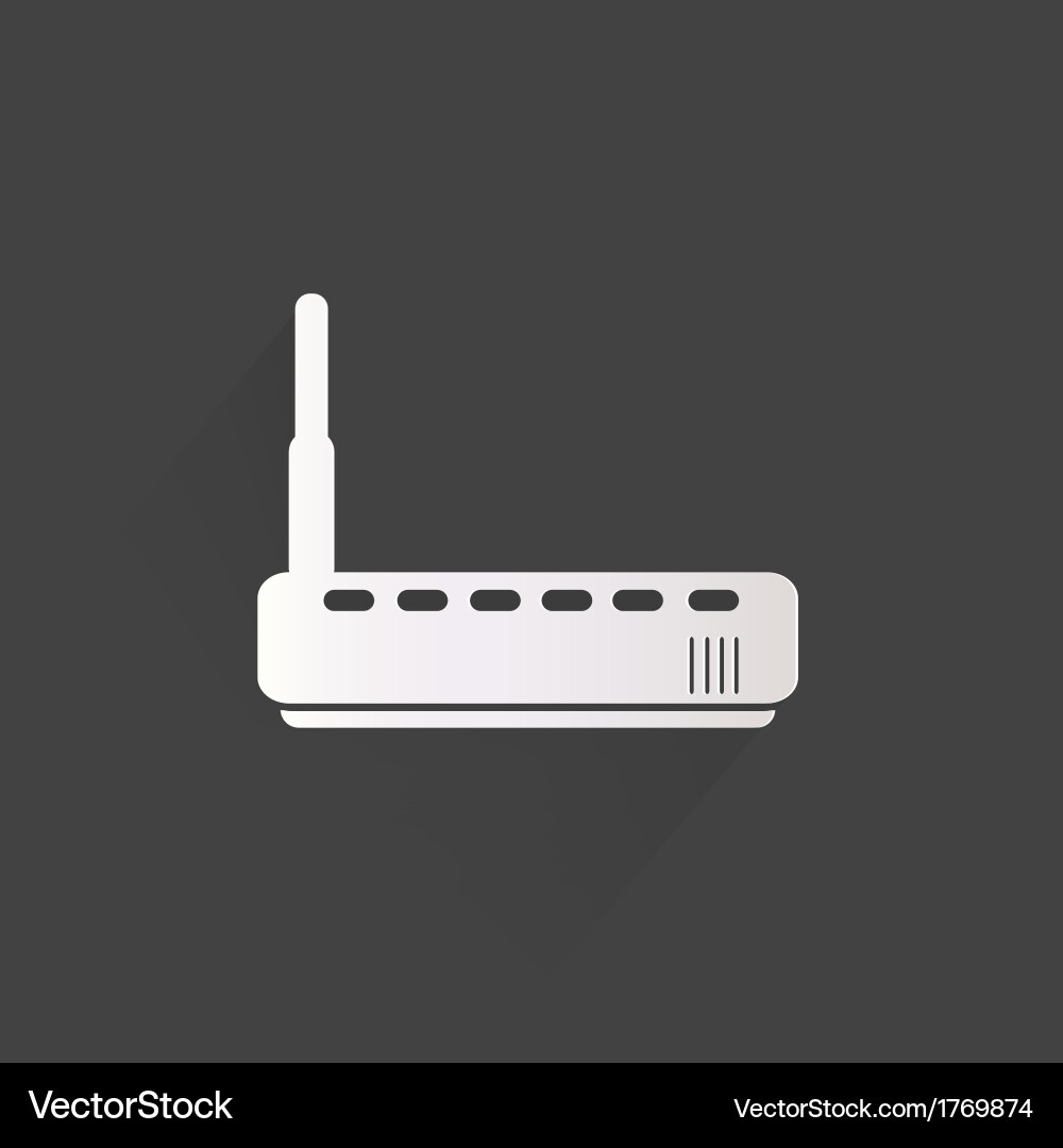 Wi fi router web icon Royalty Free Vector Image