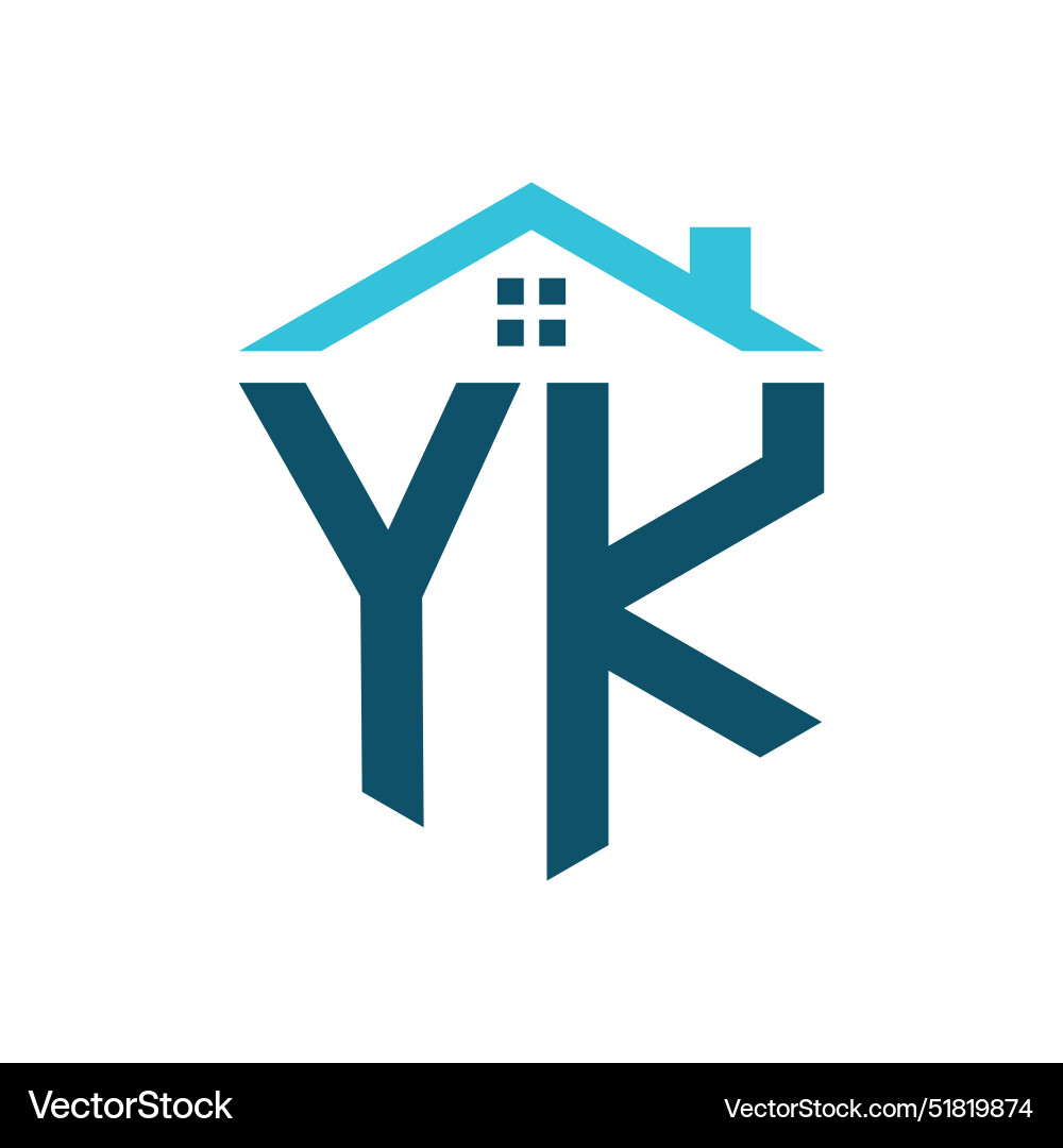 Yk house logo design template letter Royalty Free Vector