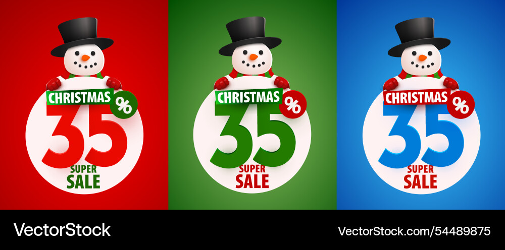 35 percent off discount creative composition Vector Image