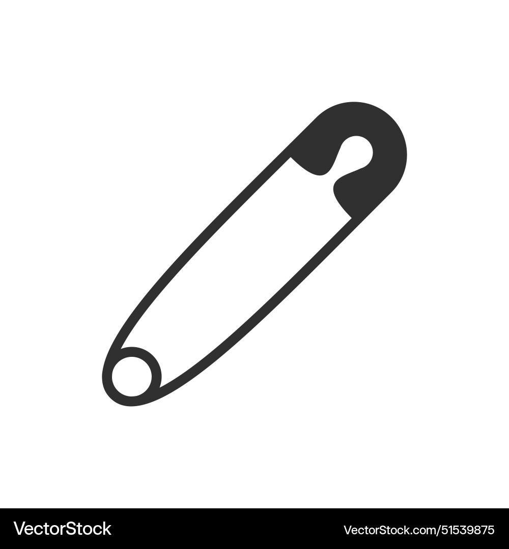 Closed safety pin Royalty Free Vector Image - VectorStock