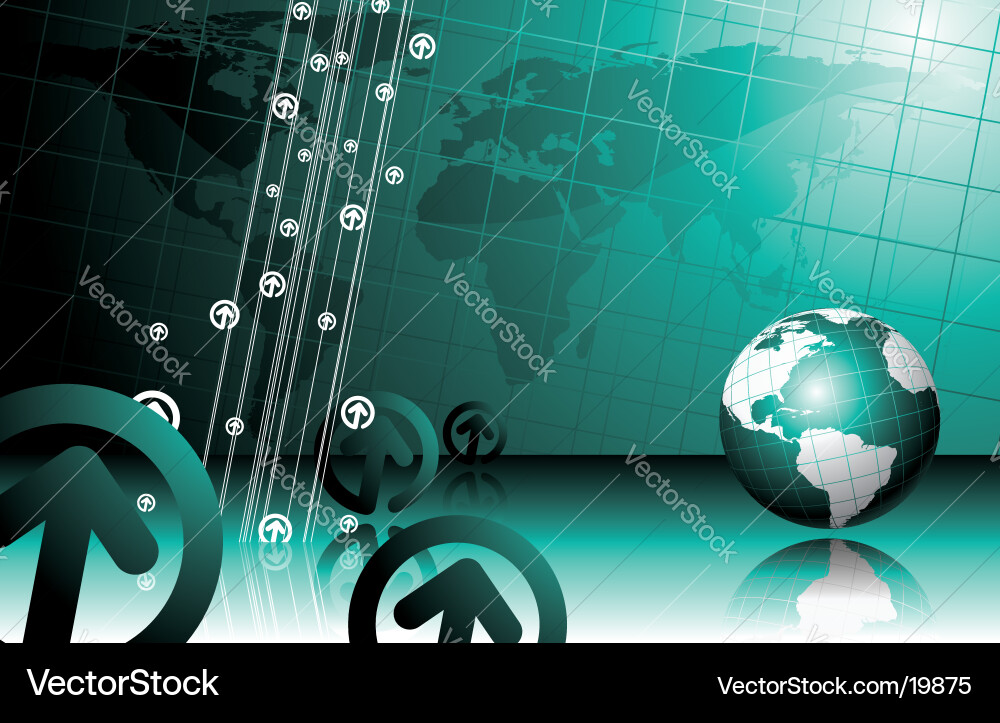 Global Business Map Royalty Free Vector Image - VectorStock
