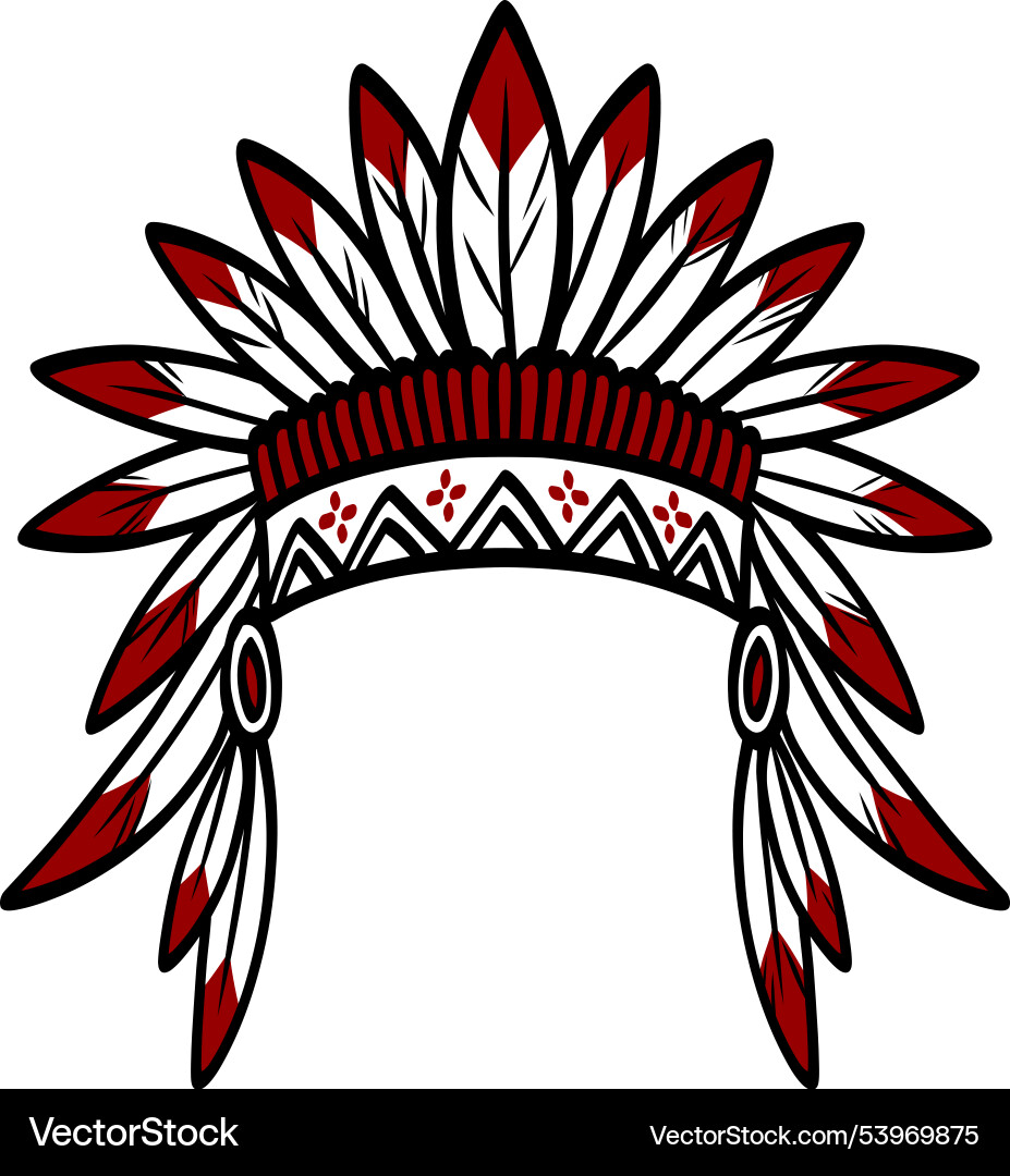 Native indian american headdress icon Royalty Free Vector