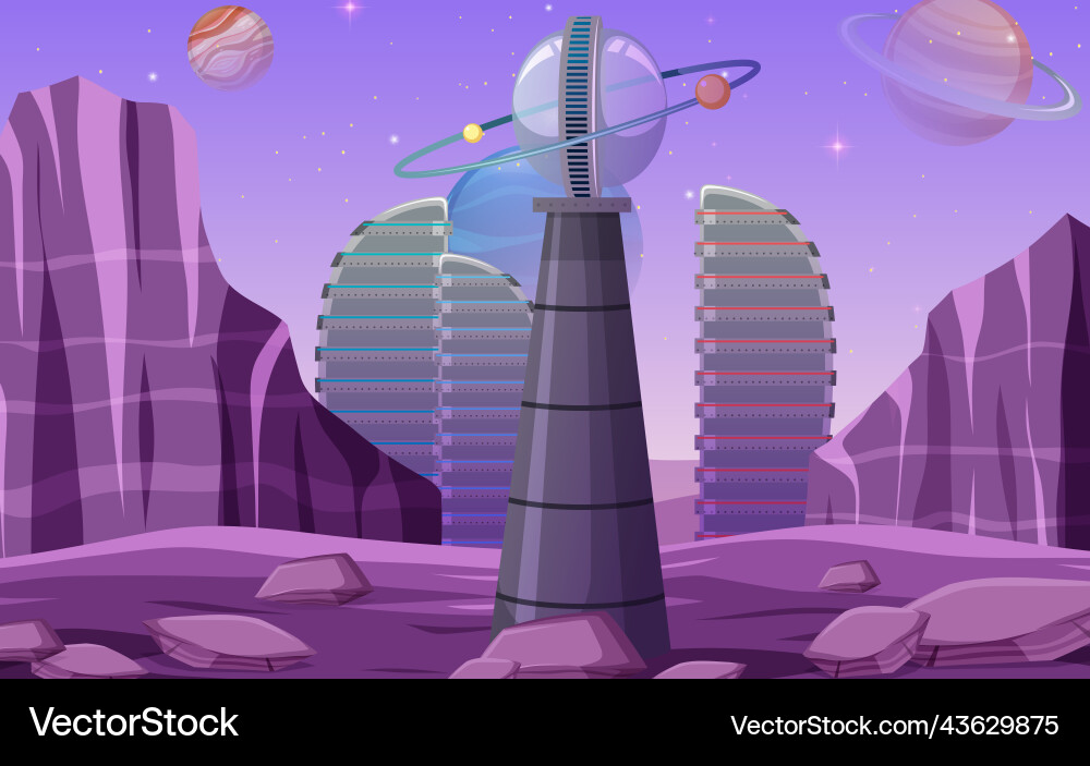 Outer space background wallpaper Royalty Free Vector Image