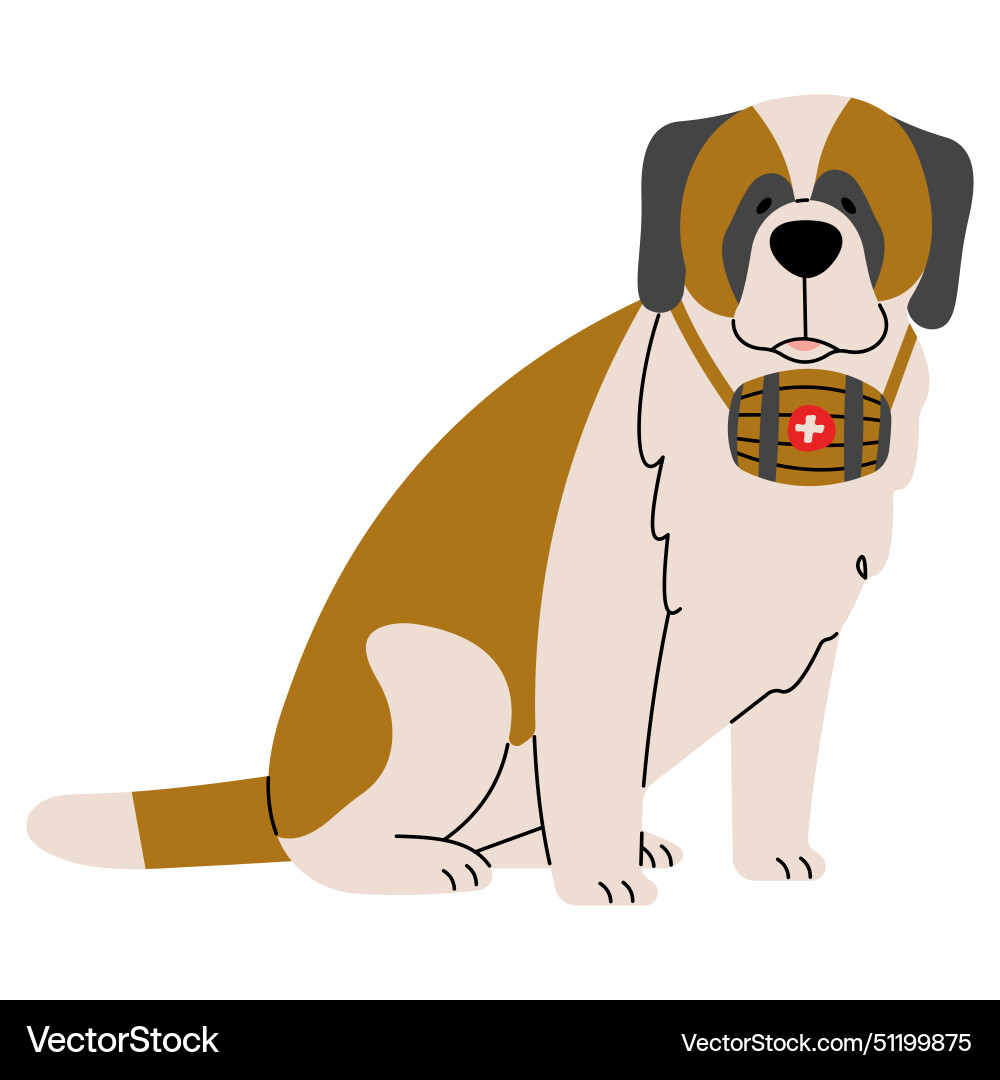 Saint bernard Royalty Free Vector Image - VectorStock