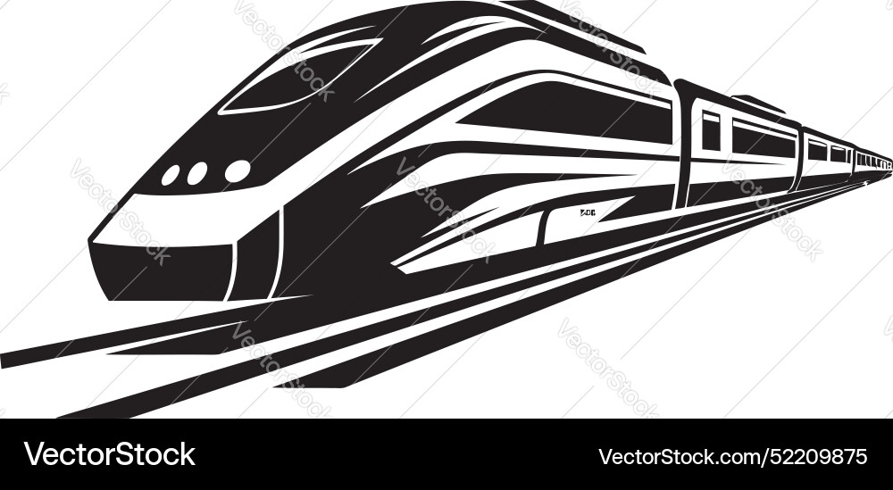 Velocity vanguard high speed bullet train emblem Vector Image