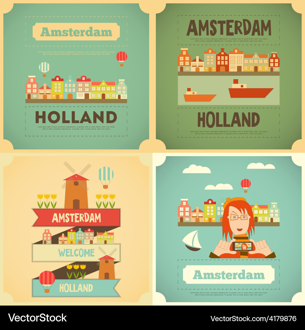 Amsterdam Royalty Free Vector Image - VectorStock