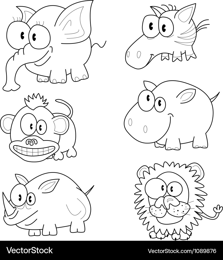 Cartoon animals Royalty Free Vector Image - VectorStock