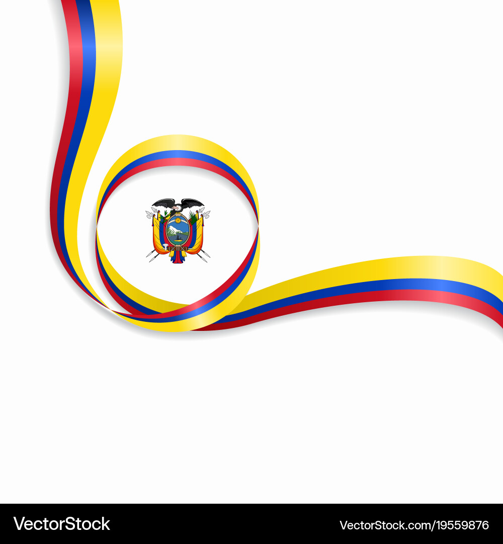 Ecuadorian Flag Wavy Background Royalty Free Vector Image