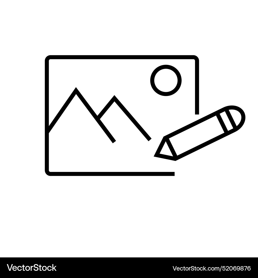 Edit image icon perfect for photo editing Vector Image