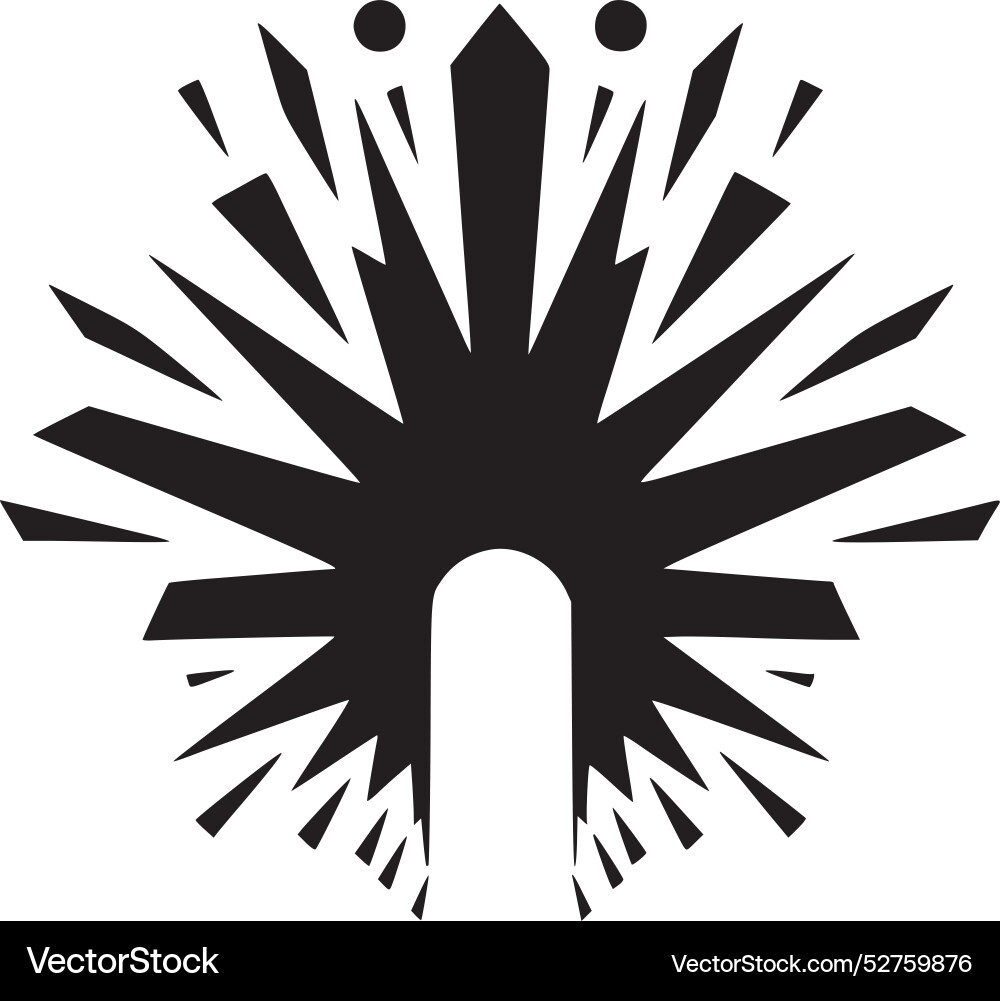 Explosion - minimalist and simple silhouette Vector Image