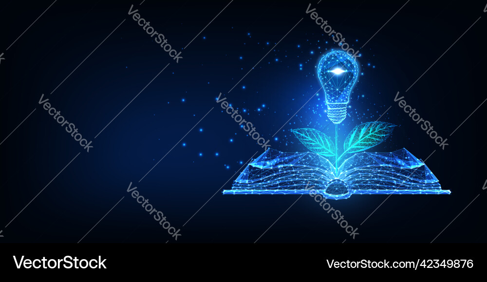 Futuristic ecological creative learning concept Vector Image