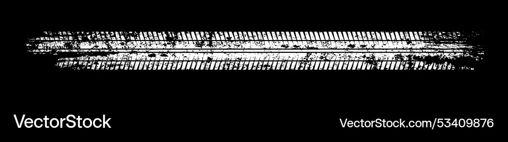 Grunge tire track wheel braking marks white Vector Image