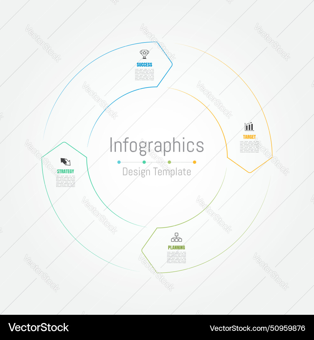 Infographic 4 options design elements Royalty Free Vector