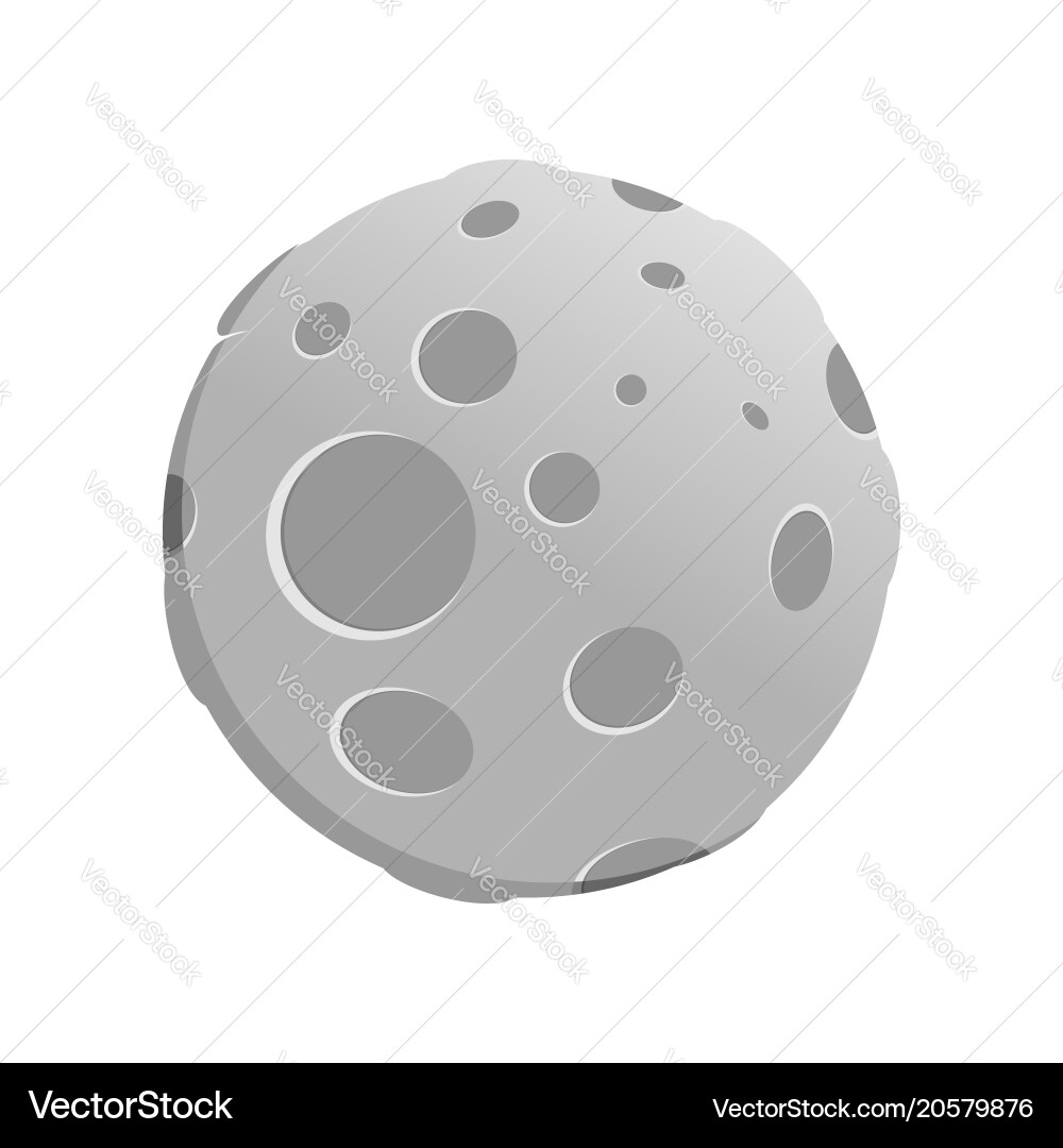 Moon cartoon drawing symbol design Royalty Free Vector Image