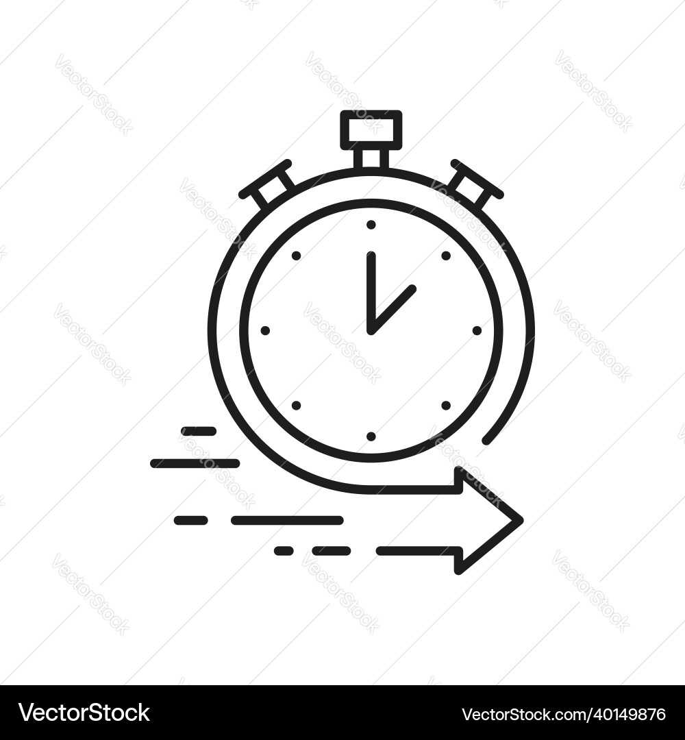 Online orders on fast food delivery timer clock Vector Image