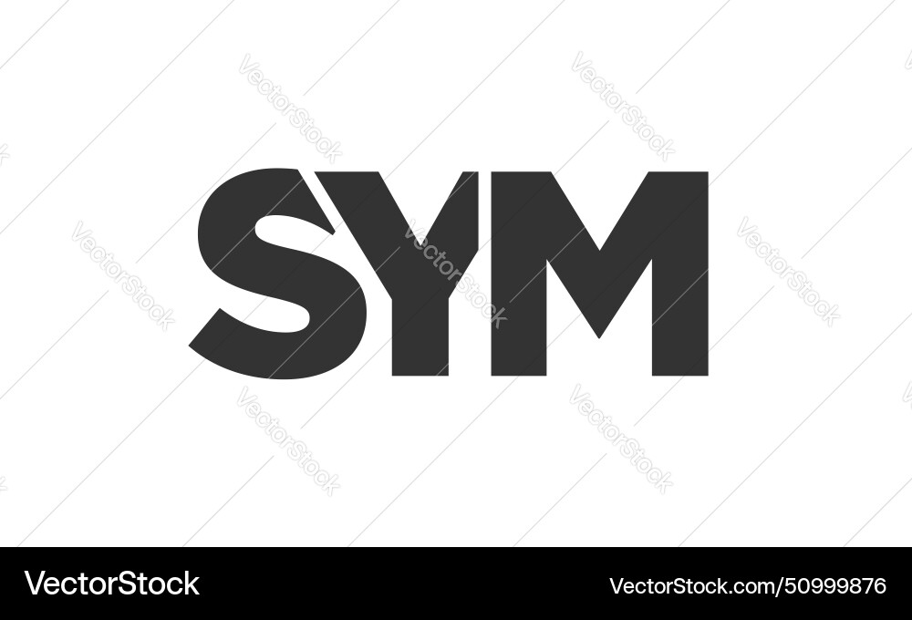 Sym logo design template with strong and modern Vector Image