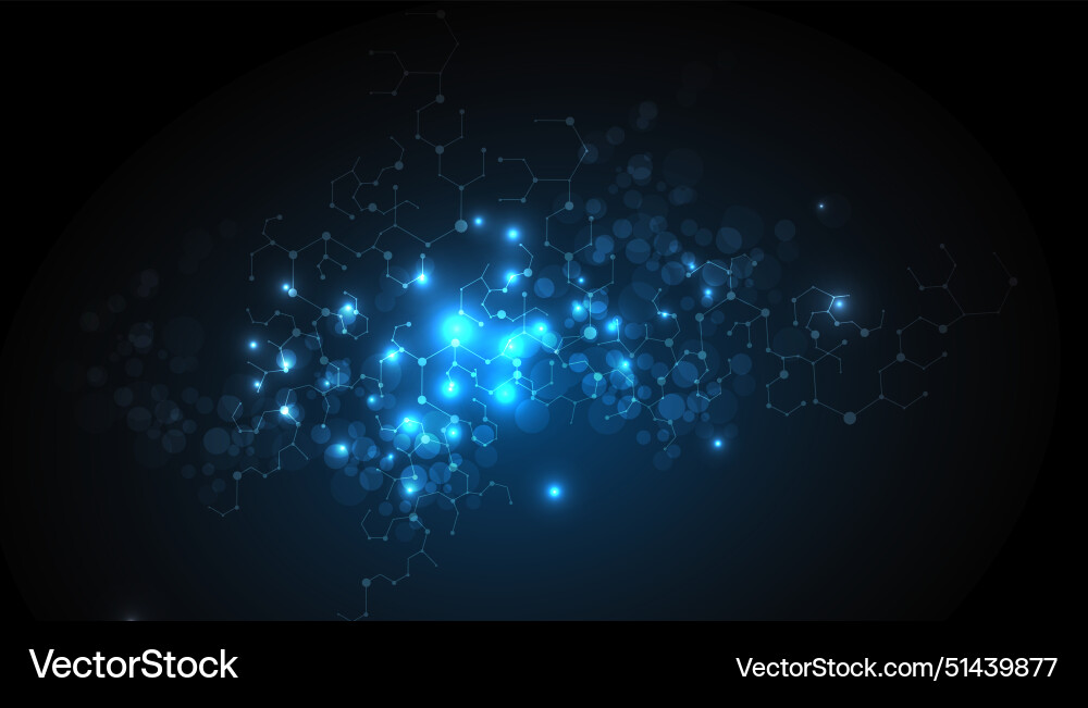 Abstract futuristic - molecule technology Vector Image