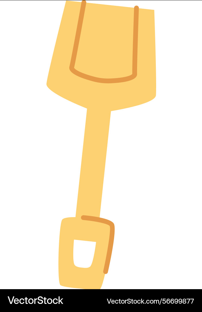 Cartoon shovel with handle Royalty Free Vector Image