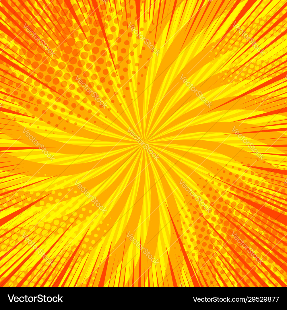 Comic abstract orange background Royalty Free Vector Image