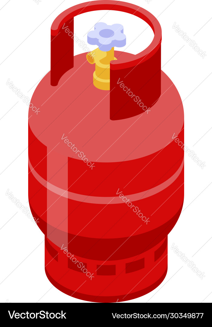 Compressed gas cylinder icon isometric style Vector Image