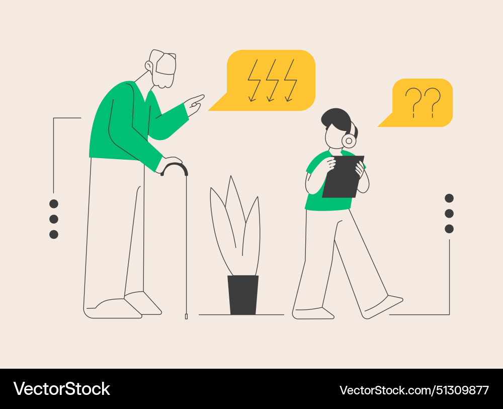 Conflict of generations abstract concept Vector Image