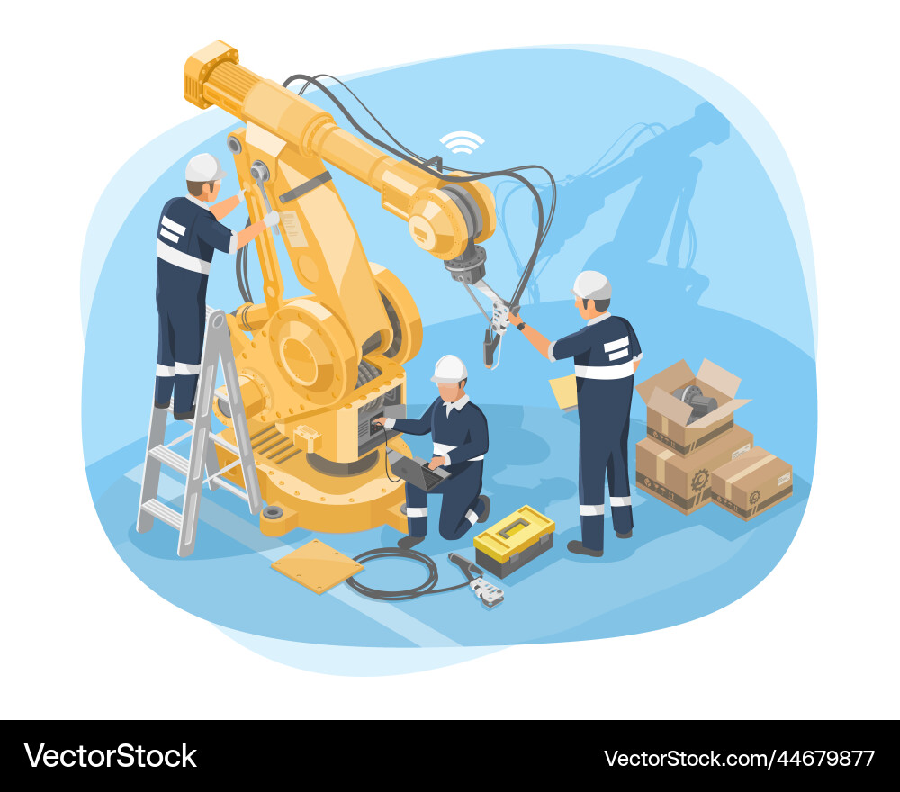 Machine installation and maintenance concept robot