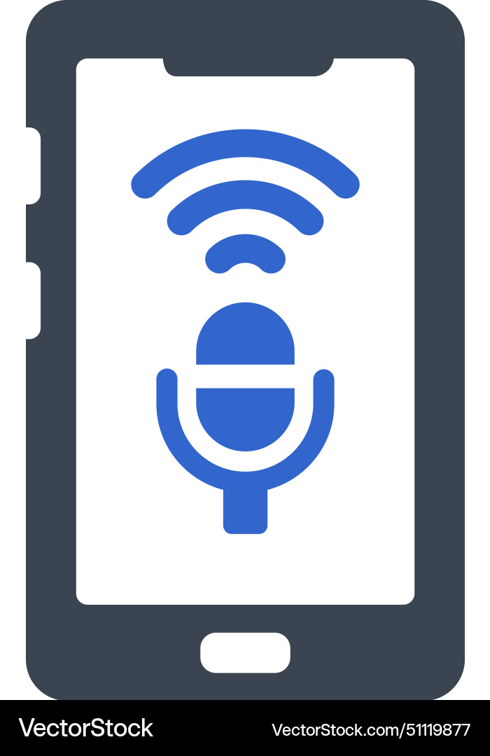 Mobile voice assistant icon Royalty Free Vector Image