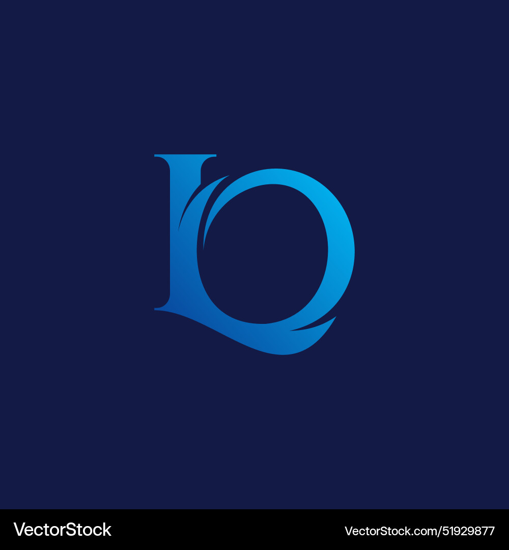 Ol or lo logo and icon design Royalty Free Vector Image