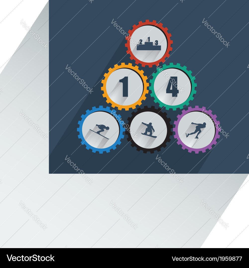 Olympisches Zahnrad Lizenzfreies Vektorbild - VectorStock