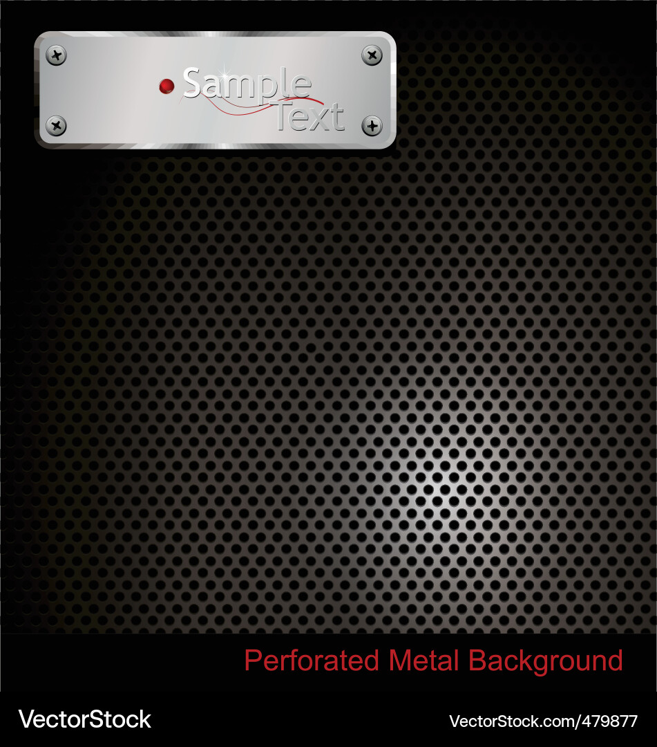 Perforated metal background Royalty Free Vector Image