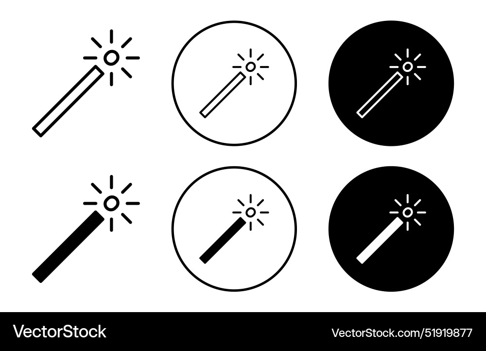 Retouch icon collection of outline thin line Vector Image