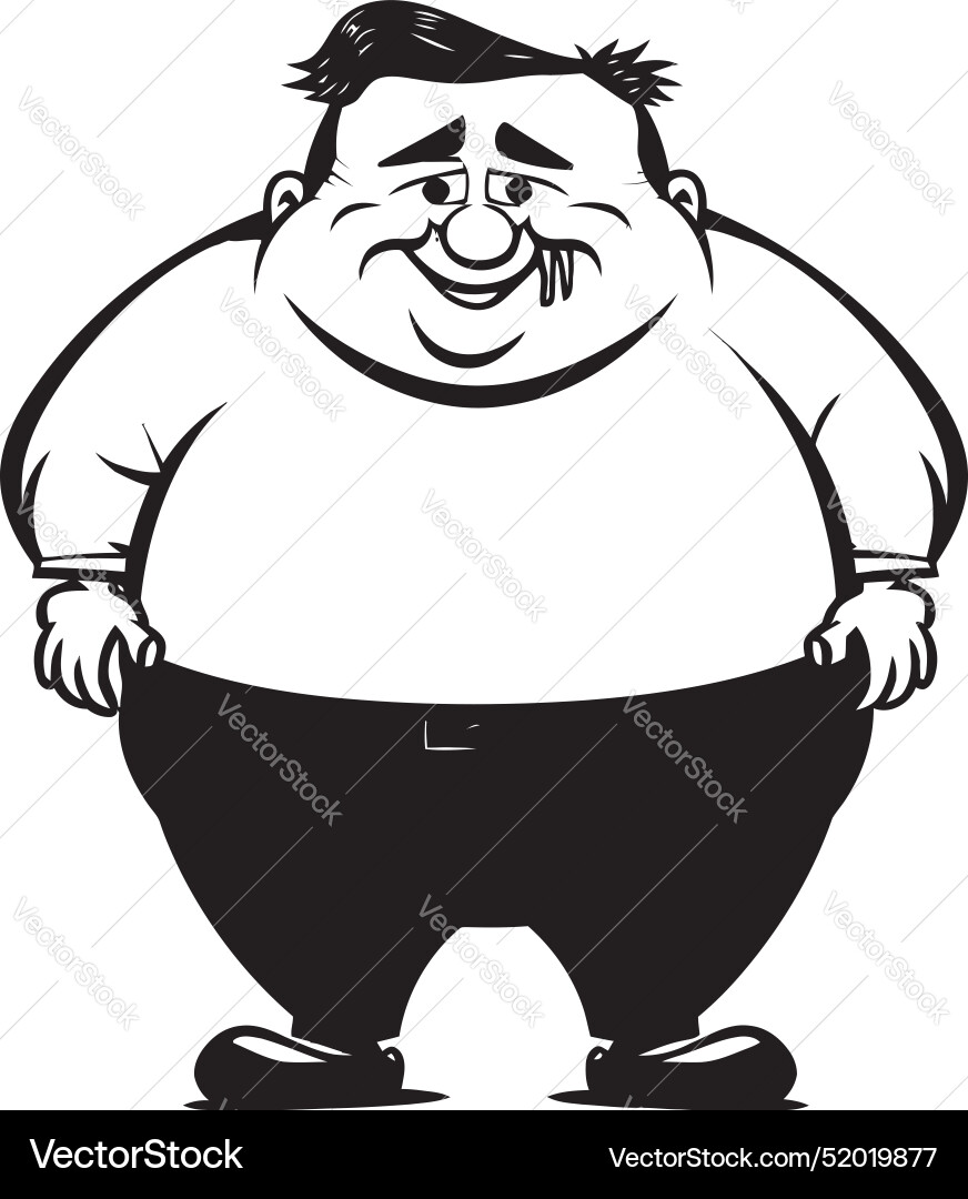 Rotund representation graphic design icon chubby Vector Image