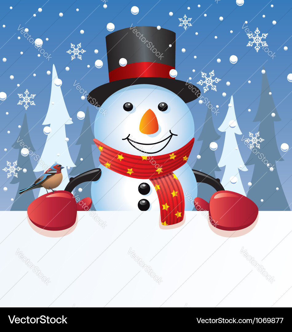 Snowman Royalty Free Vector Image - VectorStock