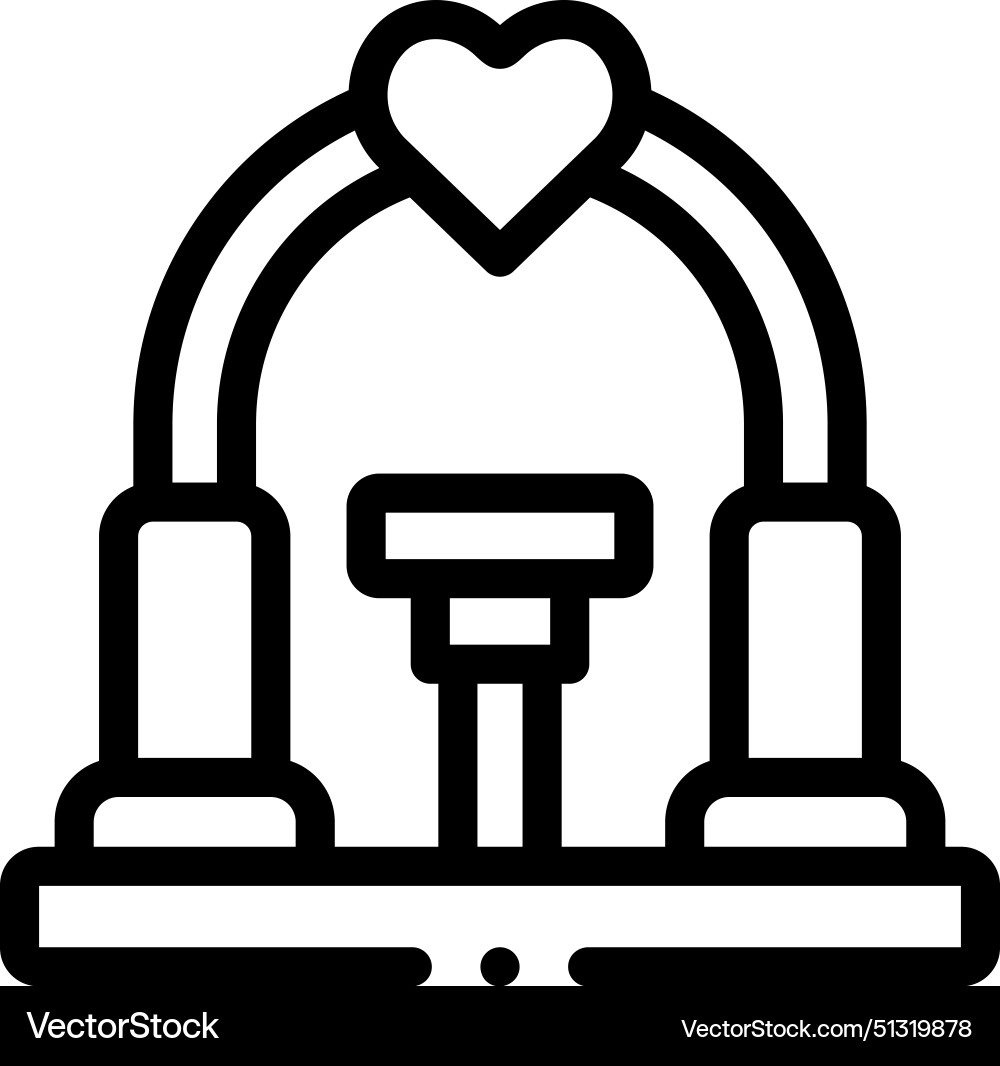 Altar icon thin linear style design isolated Vector Image