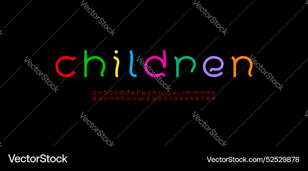 Modern font thin alphabet Royalty Free Vector Image