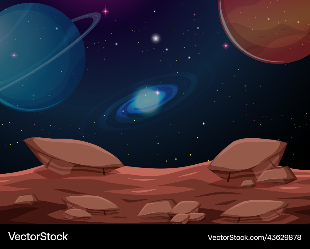 Outer space background wallpaper Royalty Free Vector Image