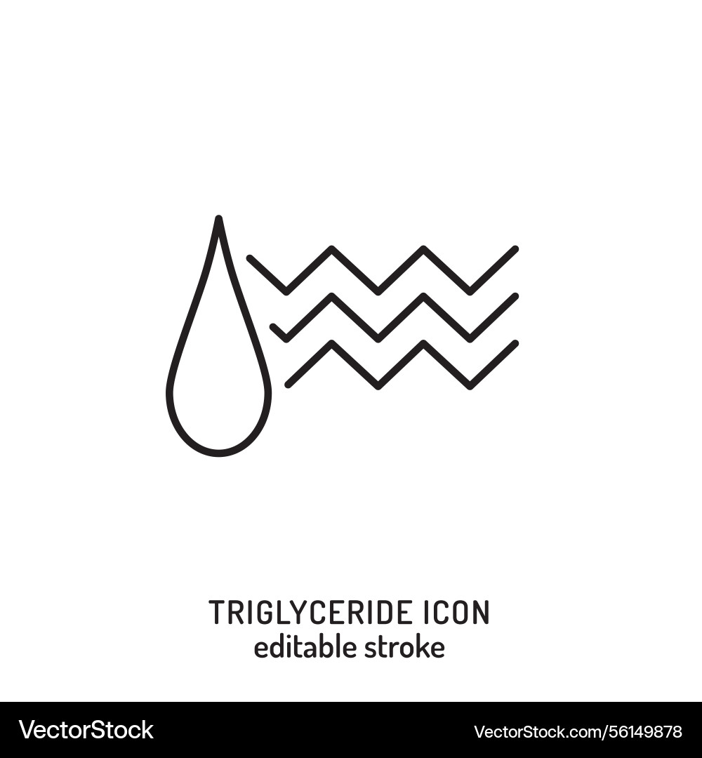 Triglyceride structure icon glycerol backbone Vector Image