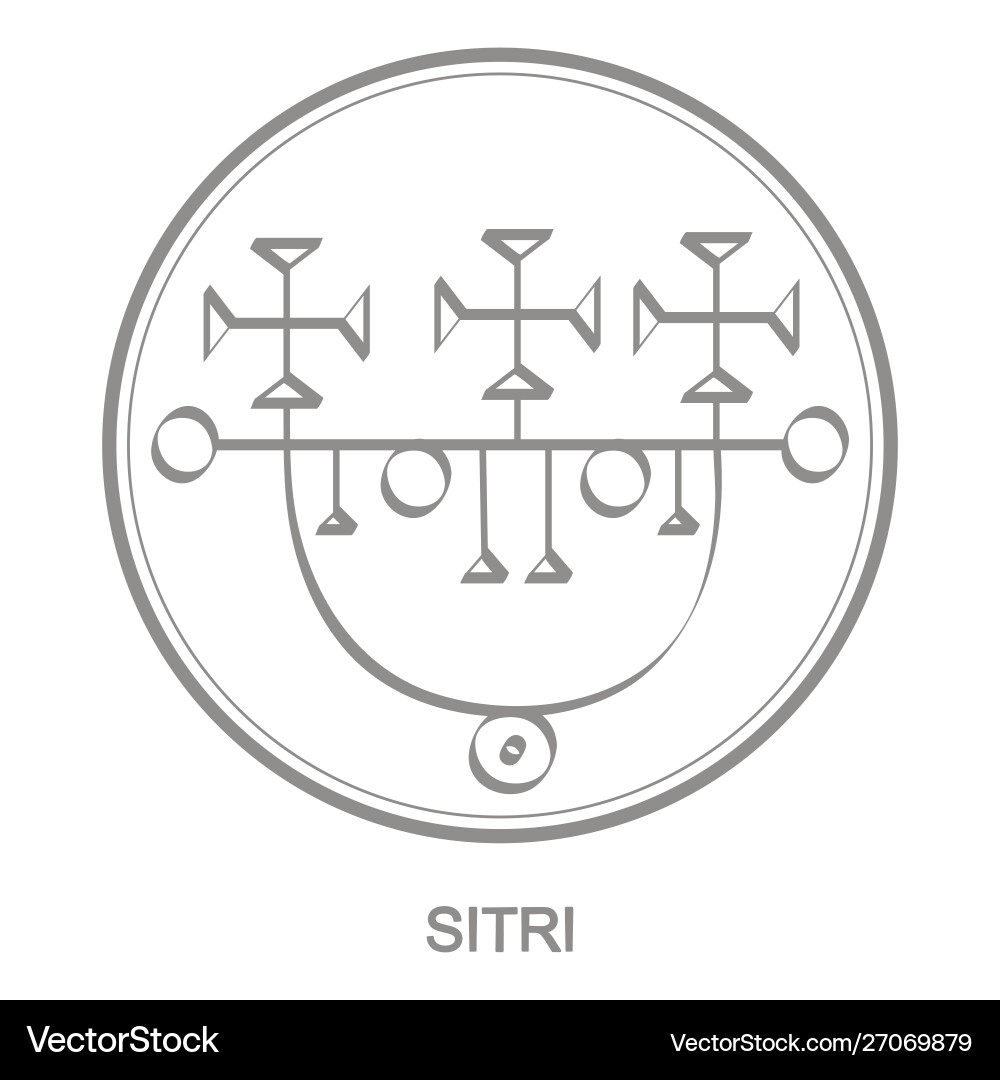 Icon with symbol demon sitri Royalty Free Vector Image