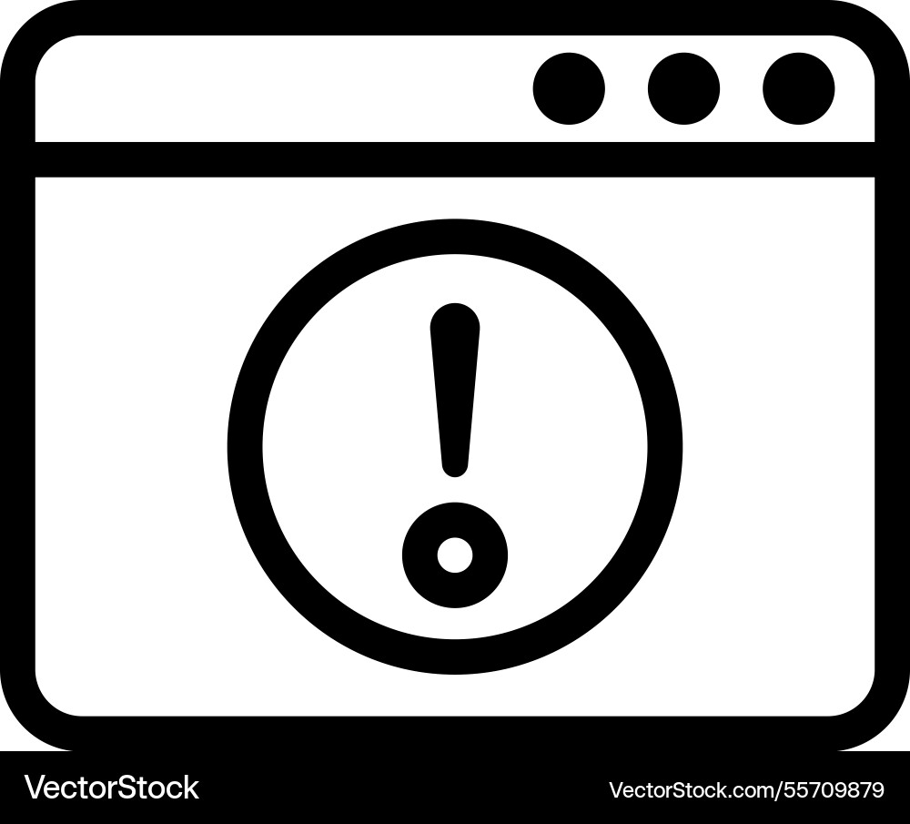 Internet alert icon Royalty Free Vector Image - VectorStock