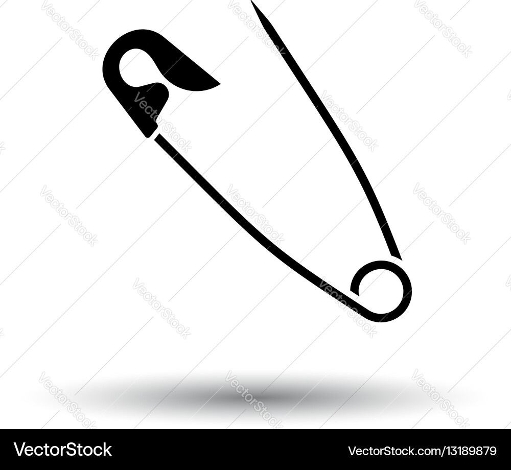 Tailor safety pin icon Royalty Free Vector Image