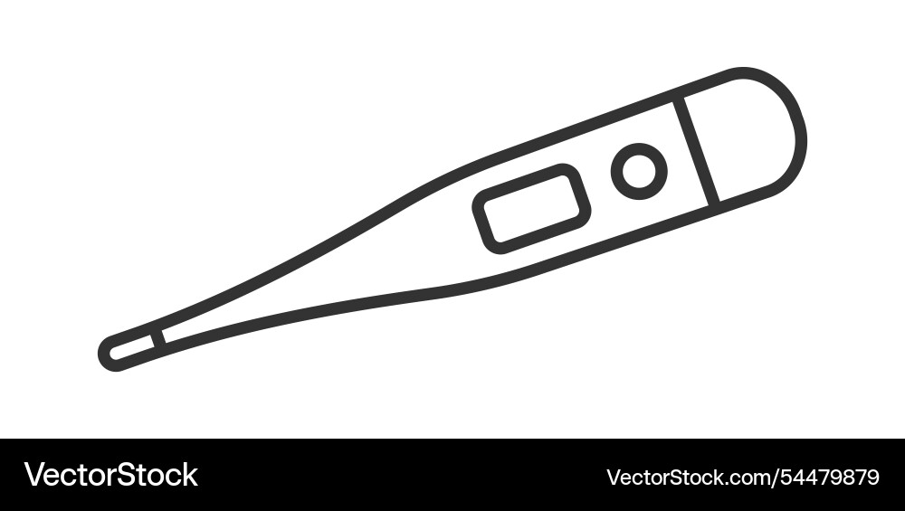 Thermometer icon symbol shape medical digital Vector Image