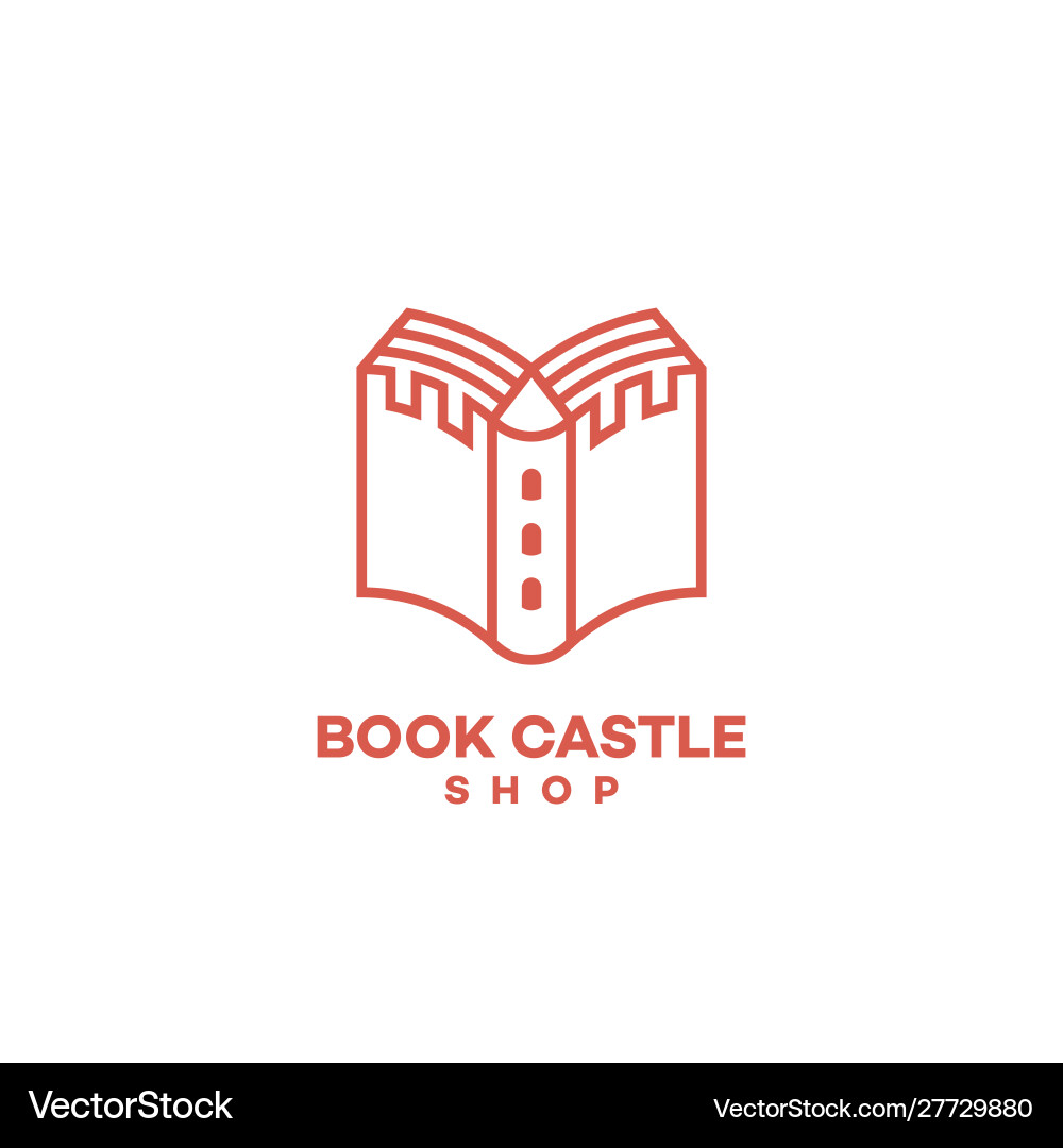 Book castle logo Royalty Free Vector Image - VectorStock