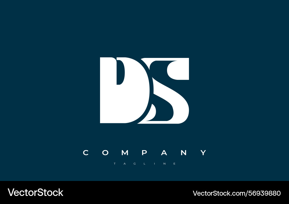 Ds abstract geometric logo design Royalty Free Vector Image