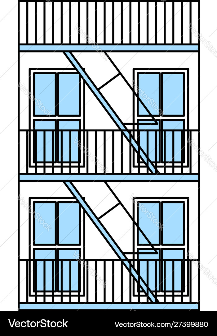Emergency fire ladder icon Royalty Free Vector Image