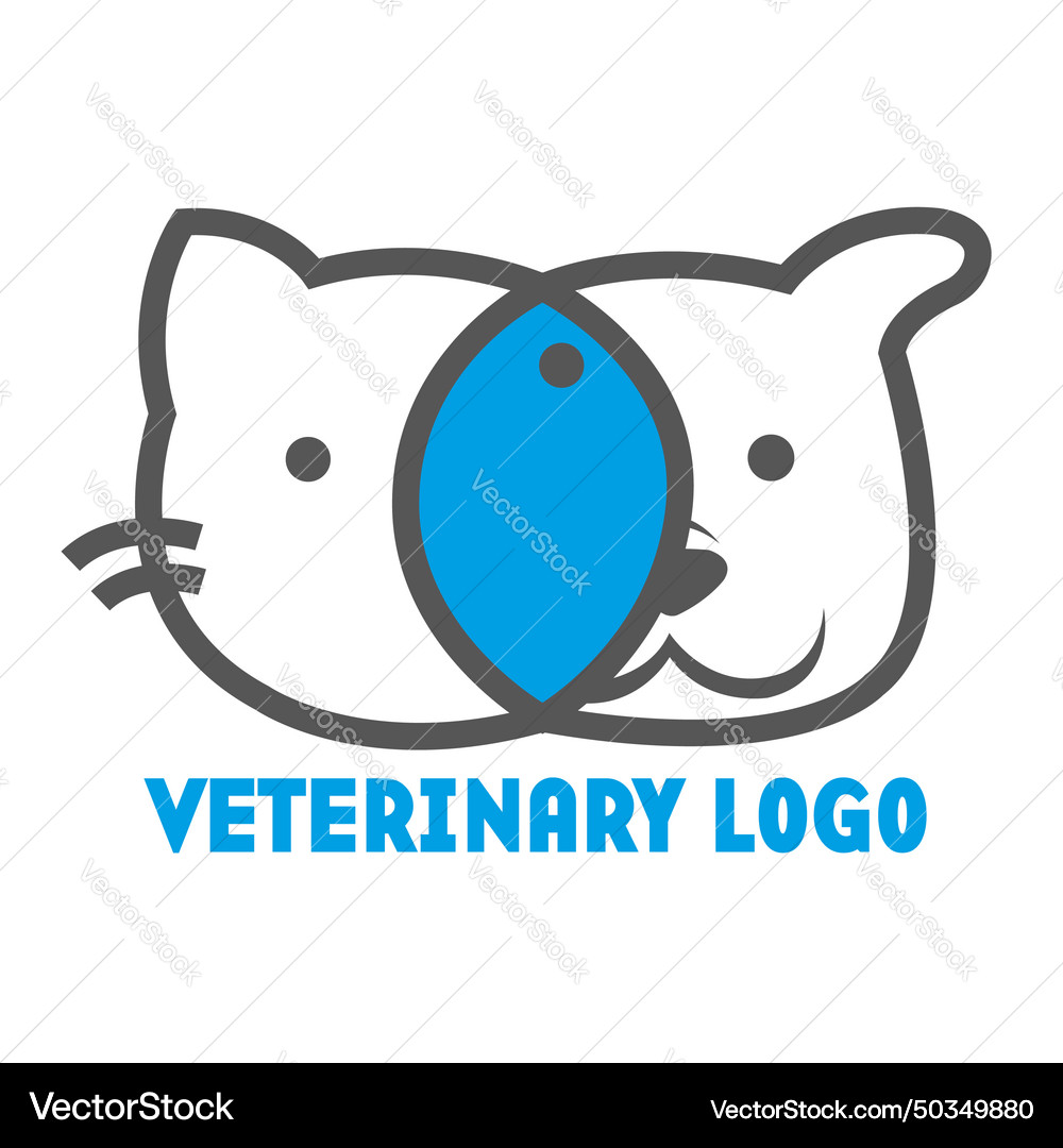 Pet shop logo design template modern Royalty Free Vector