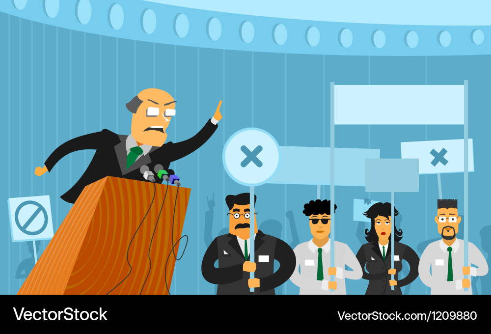 Political Gathering Royalty Free Vector Image - VectorStock