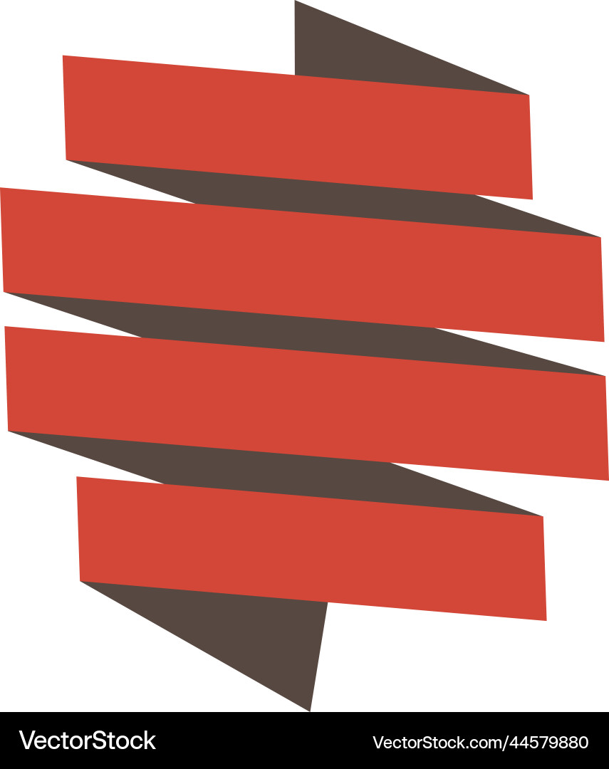 Red ribbon banner empty label vintage tag Vector Image