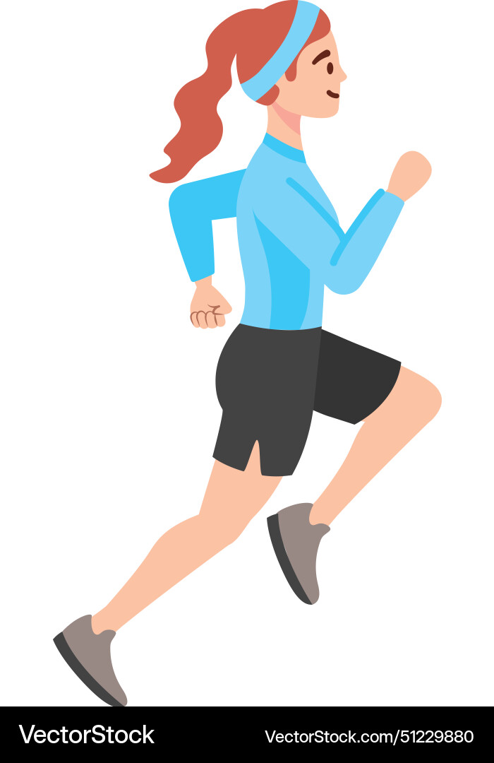 Runner woman active Royalty Free Vector Image - VectorStock